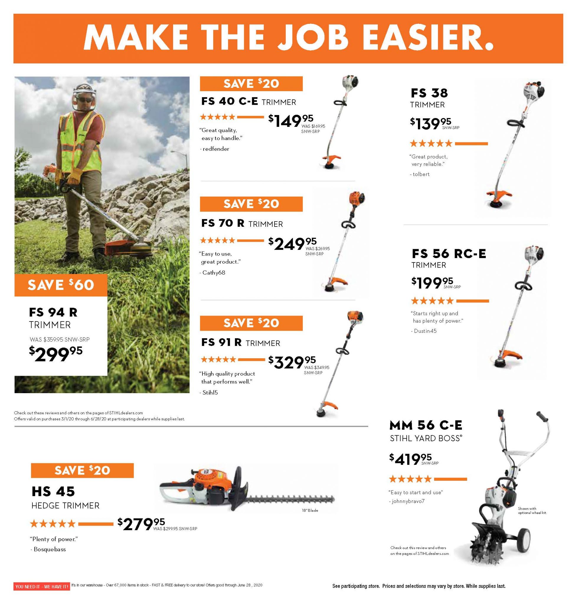 STIHL® 4 Page Ad Group Circular - JW Specialties