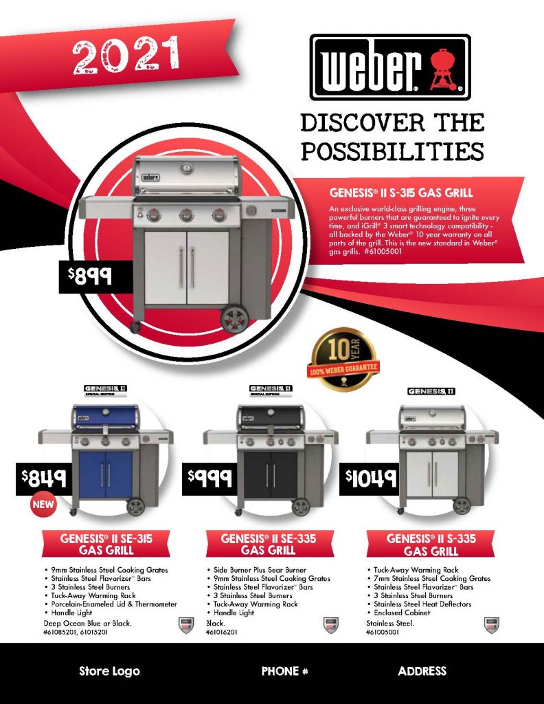 Weber® 2021 Brochure (4 Page) - JW Specialties