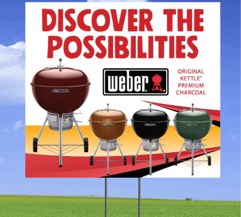 Weber® "Discover The Possibilities" Yard Sign - JW Specialties