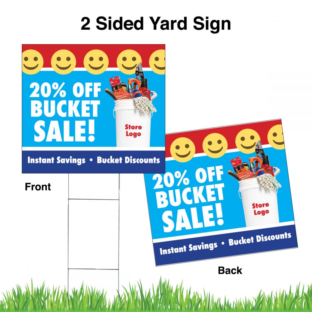 Bucket Sale Yard Sign - JW Specialties